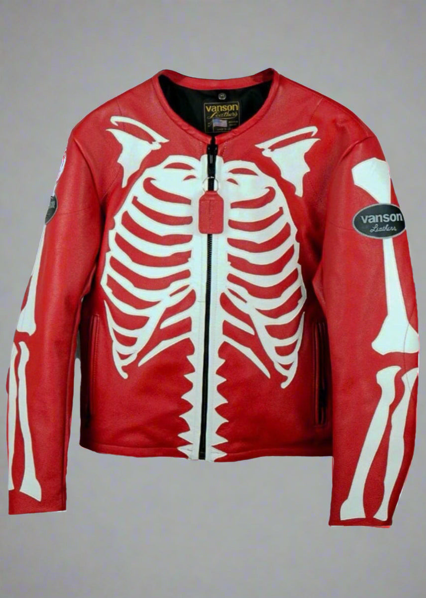 FG X VANSON LEATHERS RED BONE JACKET|4-12 WEEKS PRODUCTION – FLYGEENIUS