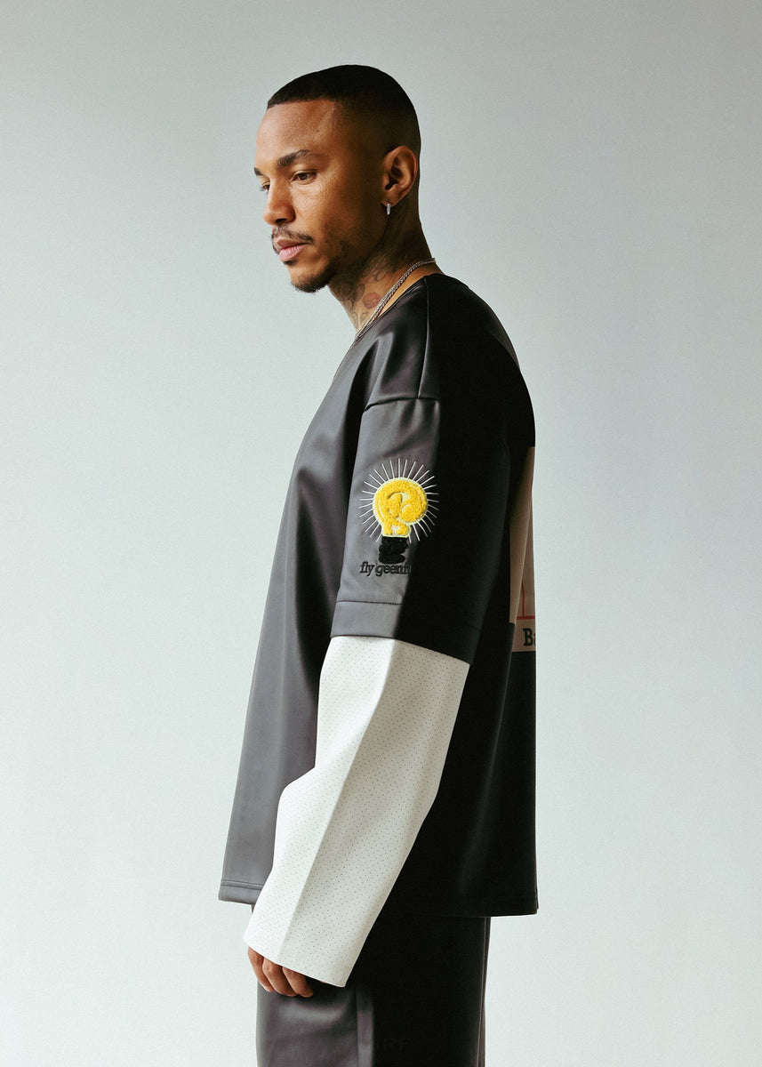 DOUBLE SLEEVE SHIRT | BLACK+WHITE – FLYGEENIUS